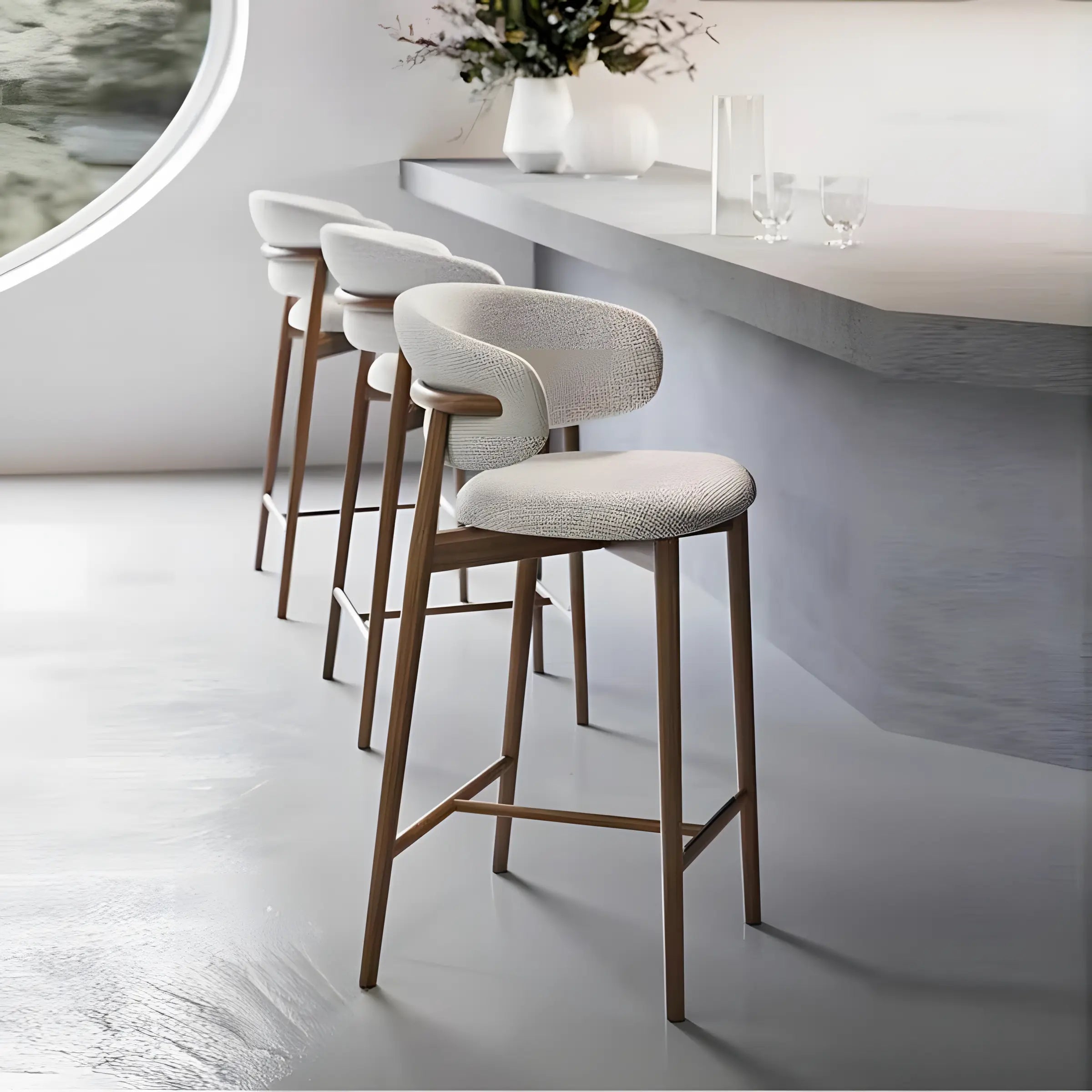 Modern Simple Solid Wood bar High Chair – Albert Living